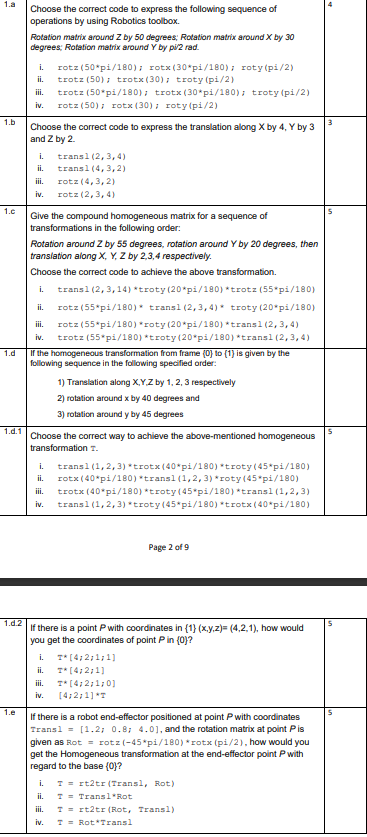 Solved Choose the correct code to express the following | Chegg.com