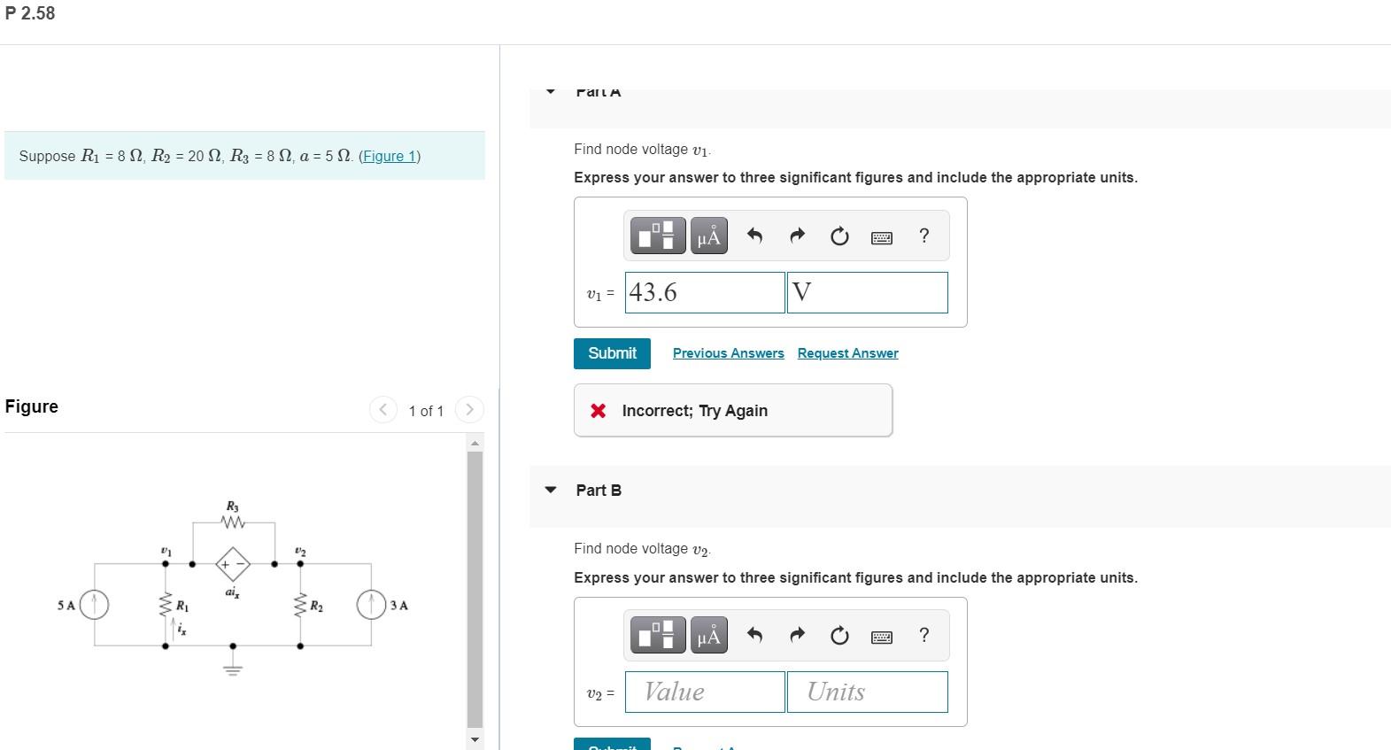 Solved P2.58 rarla Suppose R1 = 82, R2 = 20 12, R3 = 82, a = | Chegg.com