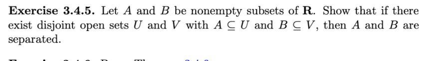 Solved Exercise 3.4.5. Let A and B be nonempty subsets of R. | Chegg.com