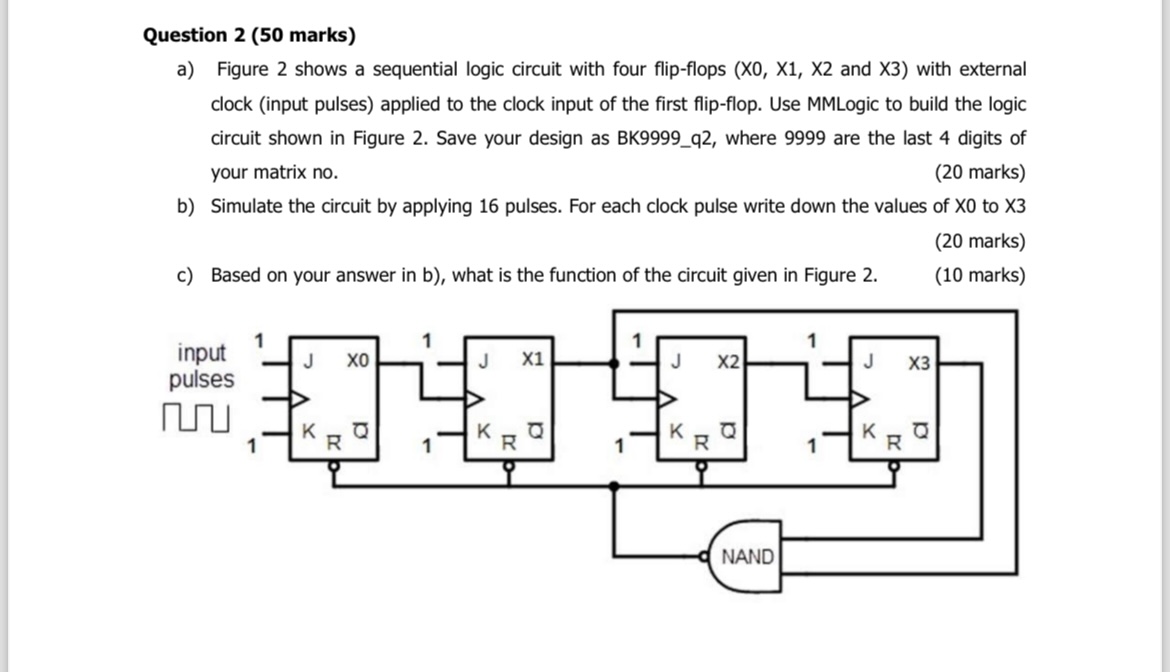 Solved Question 2 (50 marks) a) Figure 2 shows a sequential | Chegg.com