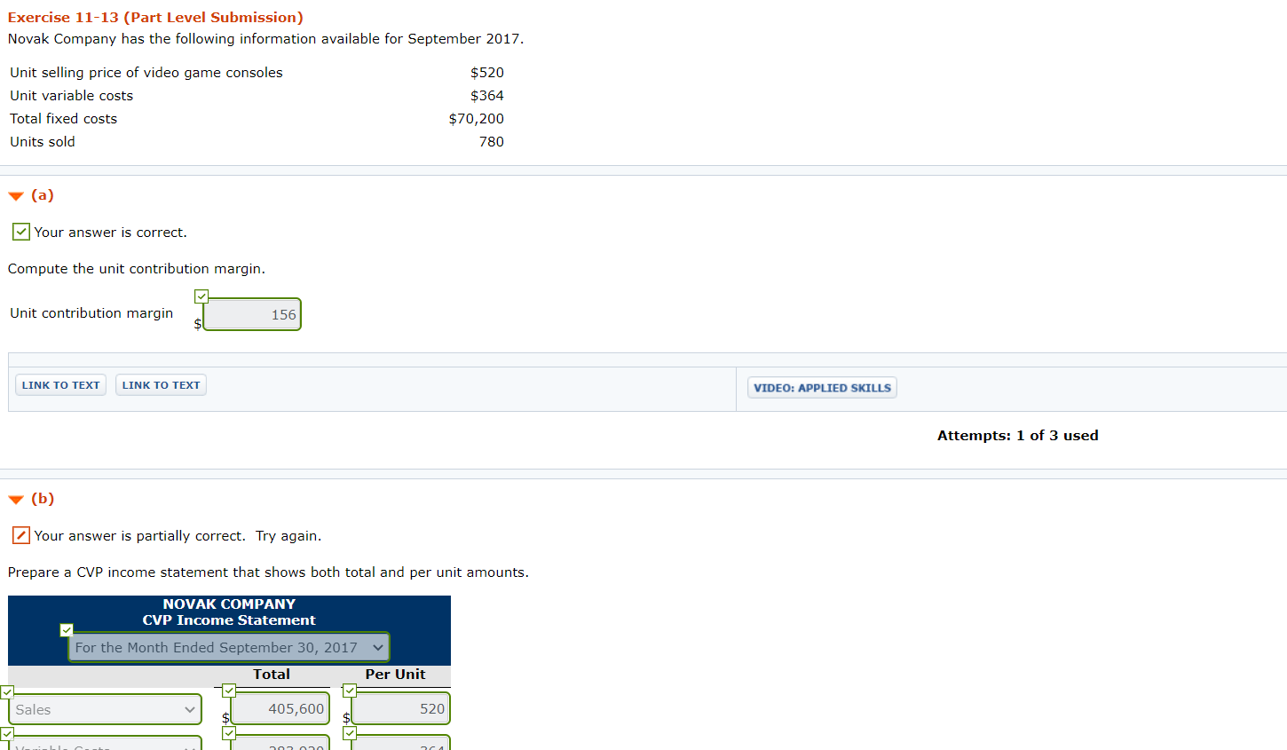 Solved Exercise 11-13 (Part Level Submission) Novak Company | Chegg.com
