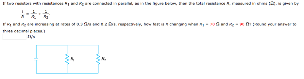 Solved If two resistors with resistances R1 and R2 are | Chegg.com