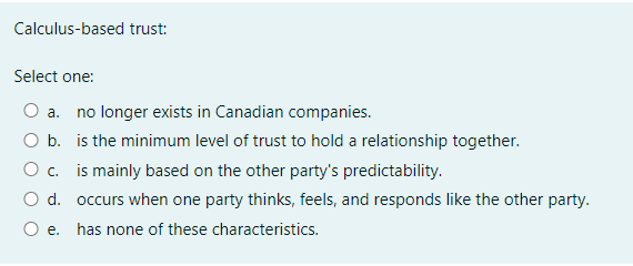 Solved Calculus-based trust:Select one:a. ﻿no longer exists | Chegg.com
