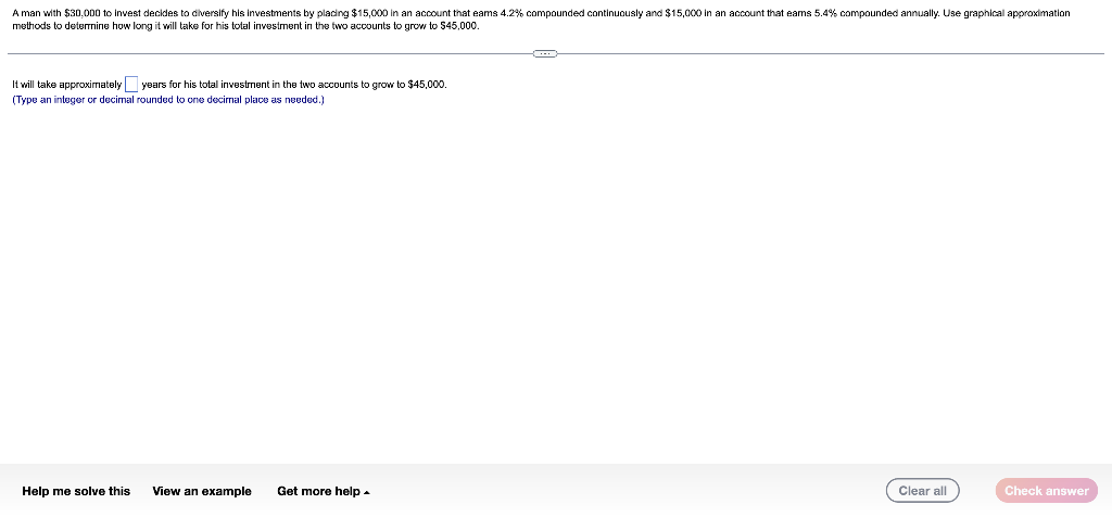 Solved A man with $30,000 to invest decides to diversify his | Chegg.com