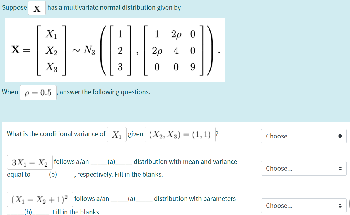 Solved Suppose x has a multivariate normal distribution | Chegg.com