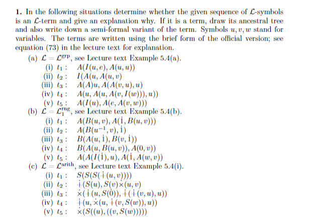 Solved In the following situations determine whether the | Chegg.com