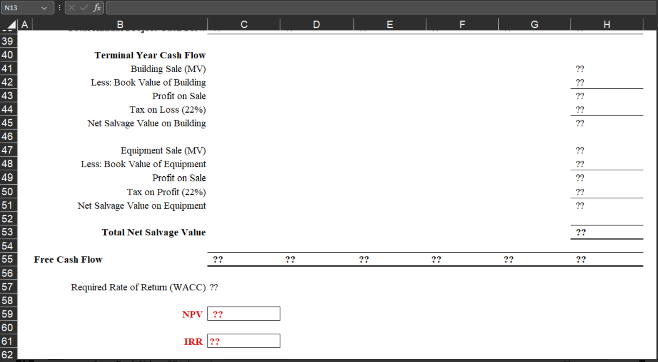 Solved Solve all problems in the Excel file provided. | Chegg.com