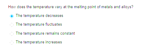 Solved How does the temperature vary at the melting point of | Chegg.com