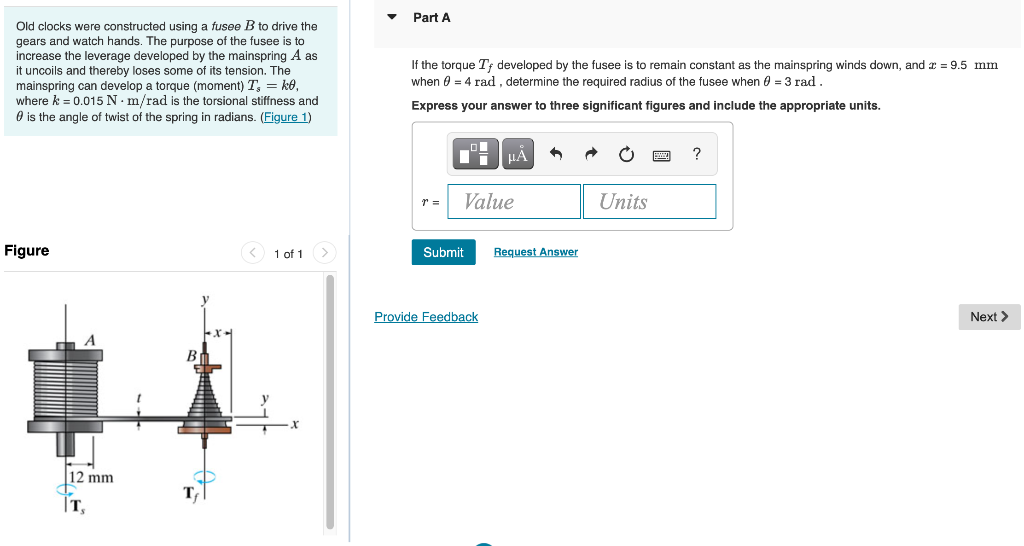 Solved Part A Old clocks were constructed using a fusee B to | Chegg.com