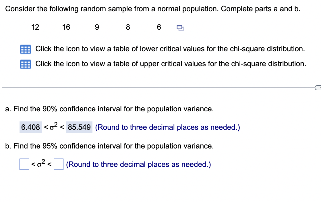 Solved Consider the following random sample from a normal | Chegg.com