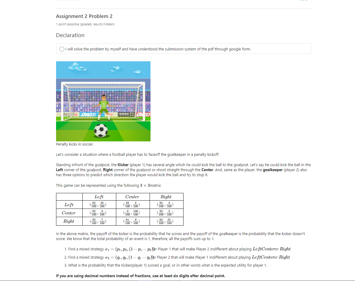 Solved Assignment 2 Problem 2 1 point possible (graded, | Chegg.com