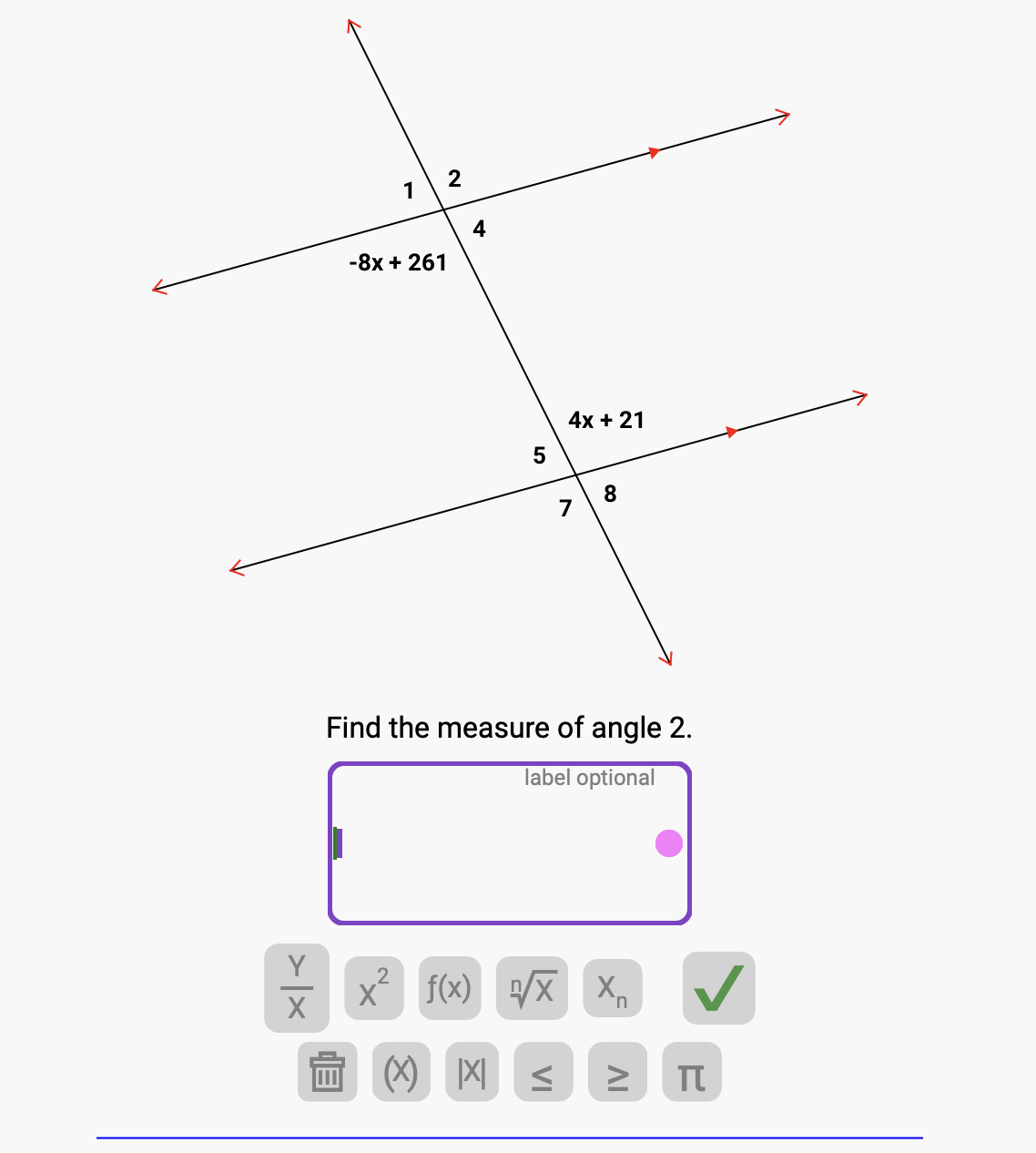 Solved Find the measure of angle 2 . | Chegg.com