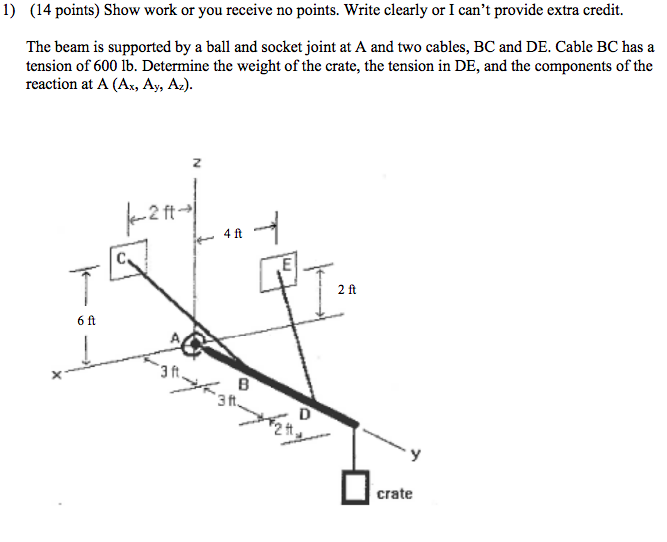 Solved 1) (14 points) Show work or you receive no points. | Chegg.com