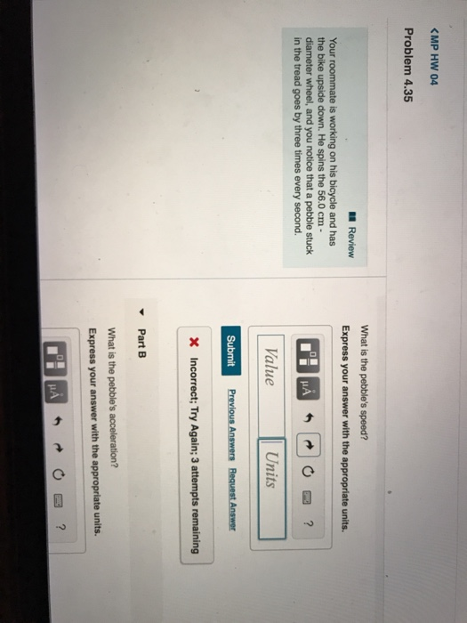 Solved KMP HW 04 Problem 4.35 What is the pebble's speed? | Chegg.com