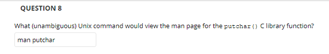 Solved QUESTION 8 What (unambiguous) Unix command would view | Chegg.com