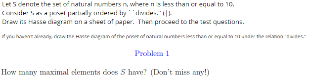 Solved Let S denote the set of natural numbers n, where n is | Chegg.com