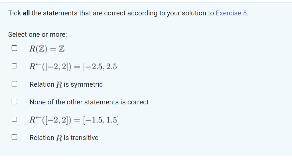 Solved Tick all the statements that are correct according to | Chegg.com
