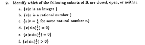 Solved Identify which of the following subsets of R are | Chegg.com