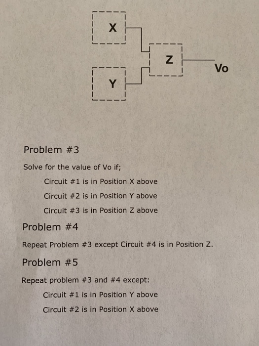Solved Problem 1. Solve for each input that is present at Vo | Chegg.com
