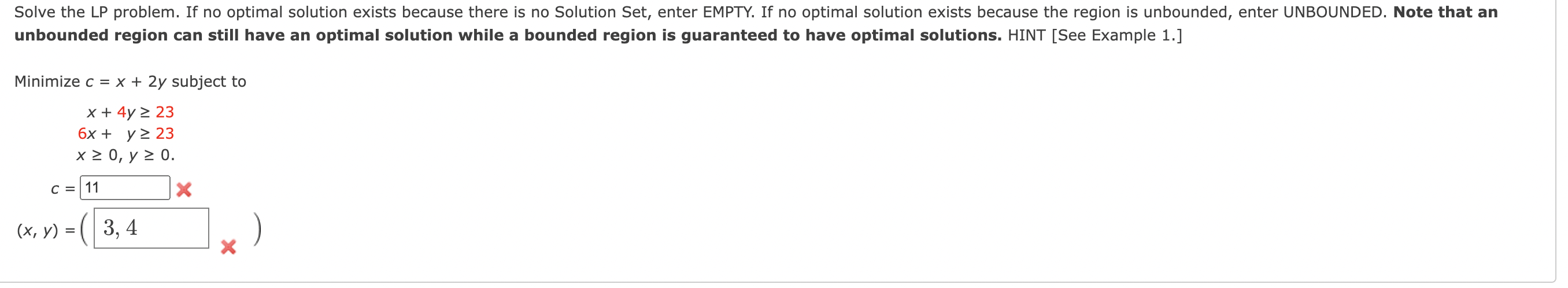 Solved Solve the LP problem. If no optimal solution exists | Chegg.com