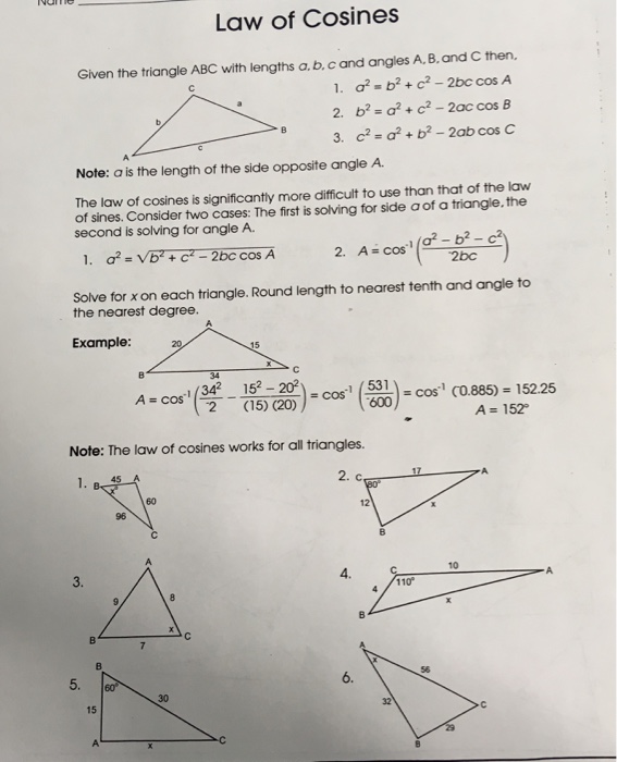 Solved Can you answer the cosine and sine problems. I will | Chegg.com