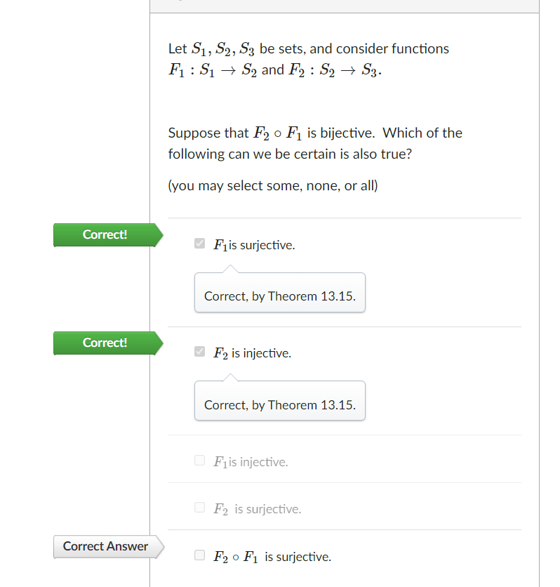 Solved Let S1, S2, S3 be sets, and consider functions F1: S1 | Chegg.com