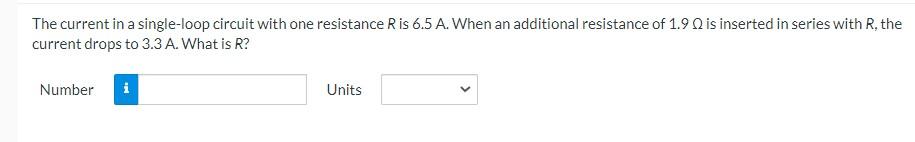 [Solved]: The current in a single-loop circuit with one re