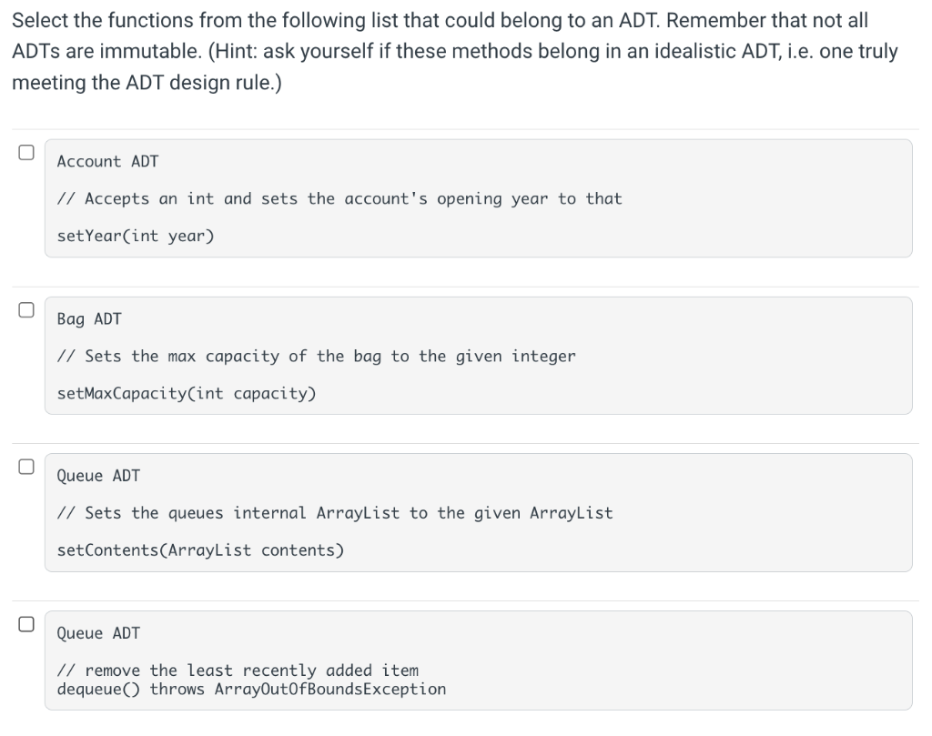 Solved Select the functions from the following list that | Chegg.com
