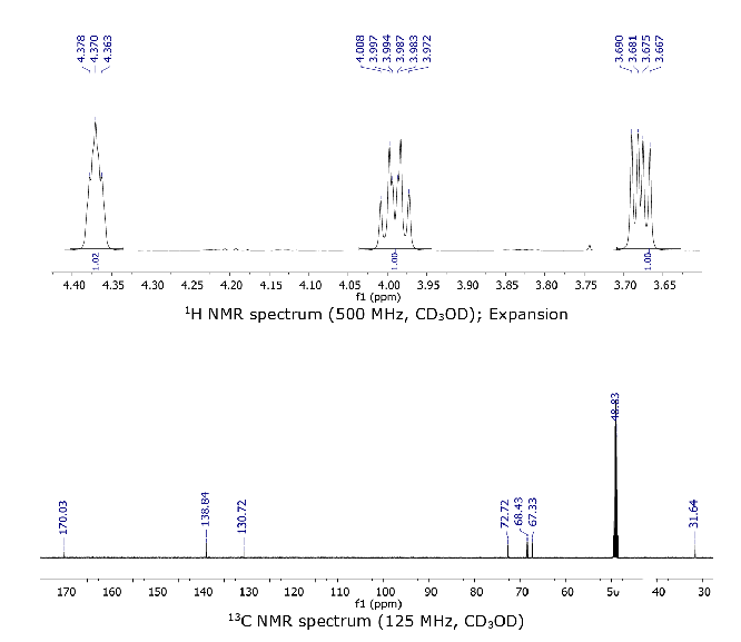 Solved 1H, 13C, COSY, HSQC, and NOESY NMR spectra of | Chegg.com