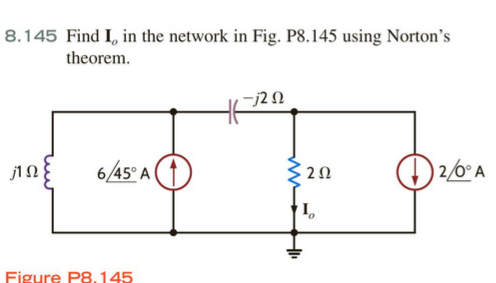 Solved 8.145 Find I, in the network in Fig. Ρ8.145 using | Chegg.com