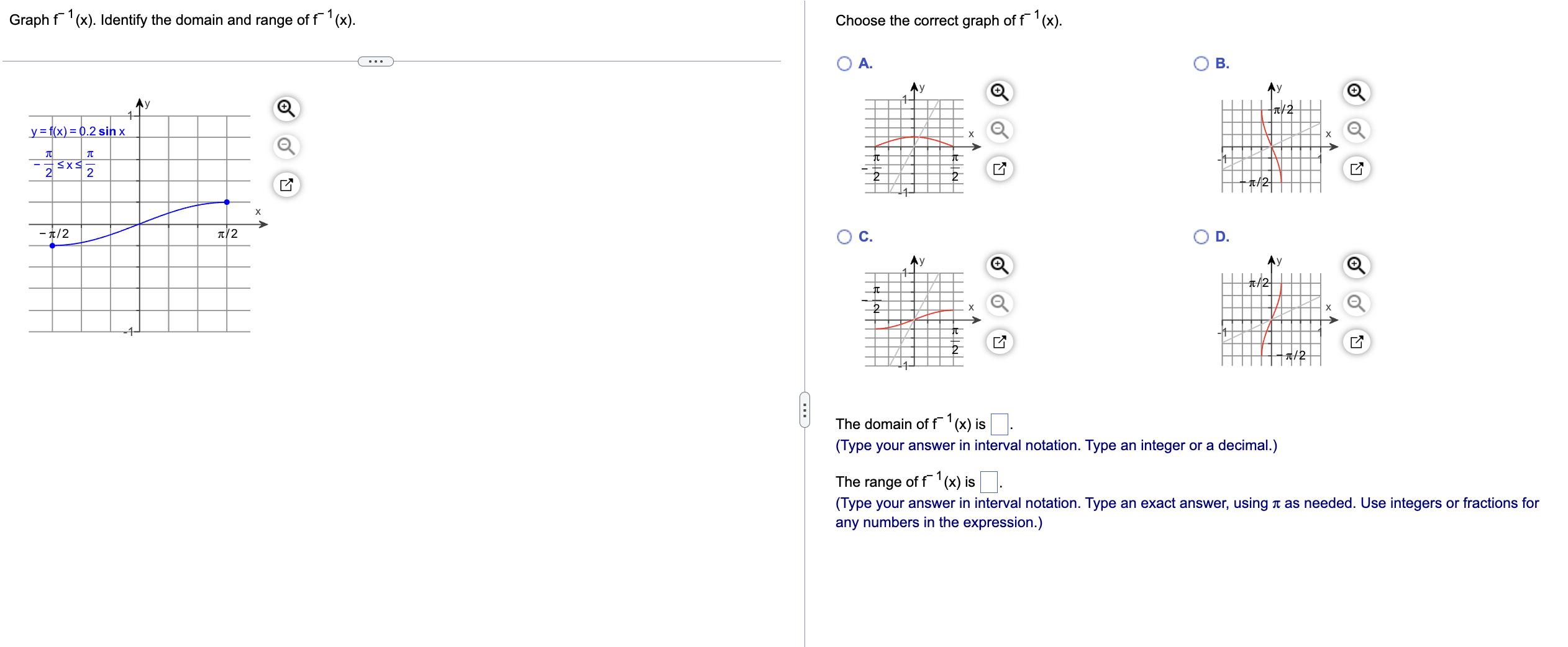 Solved Graph f−1(x). Identify the domain and range of f−1(x) | Chegg.com