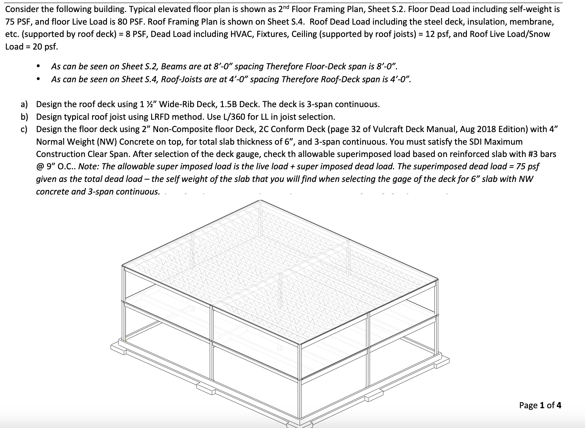 Solved Consider the following building. Typical elevated | Chegg.com
