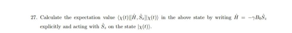 Solved 27 Calculate The Expectation Value