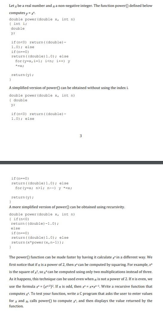 Solved Let y be a real number and n a non-negative integer. | Chegg.com