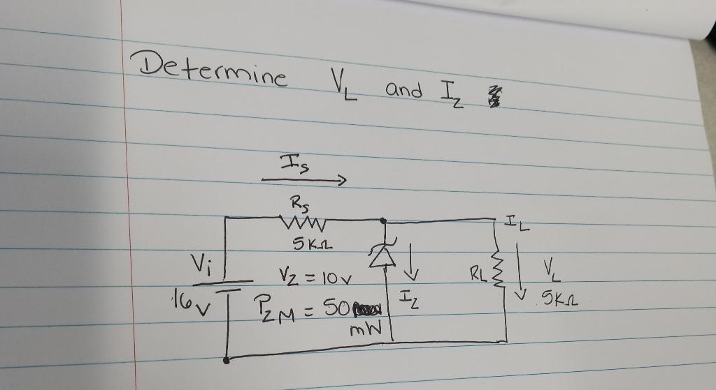 Solved Determine VL and Iz | Chegg.com