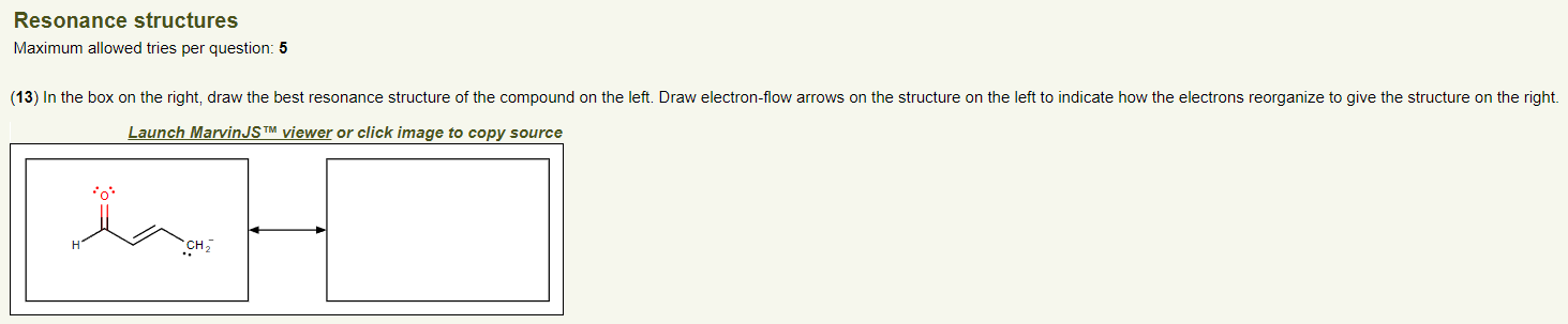 Solved Resonance structuresMaximum allowed tries per | Chegg.com
