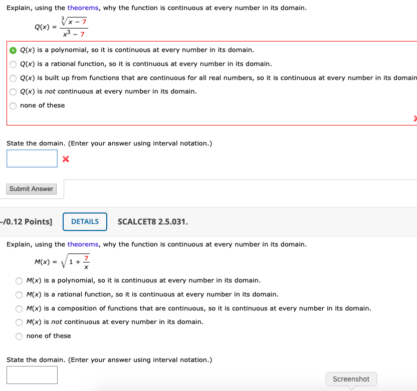 Solved Explain, using the theorems, why the function is | Chegg.com