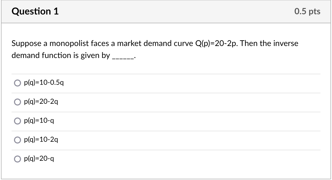 Solved Suppose a monopolist faces a market demand curve | Chegg.com