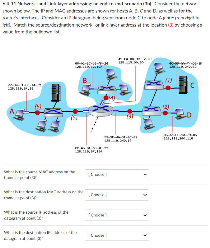 6.4-10 Network- and Link-layer addressing: an | Chegg.com