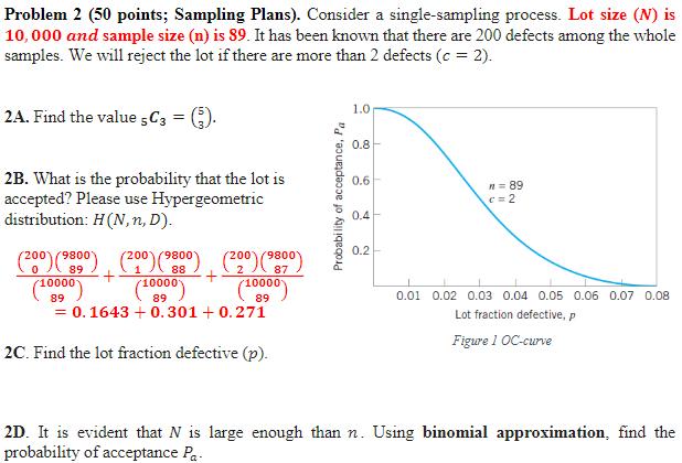 Solved Problem 2 ( 50 points; Sampling Plans). Consider a | Chegg.com