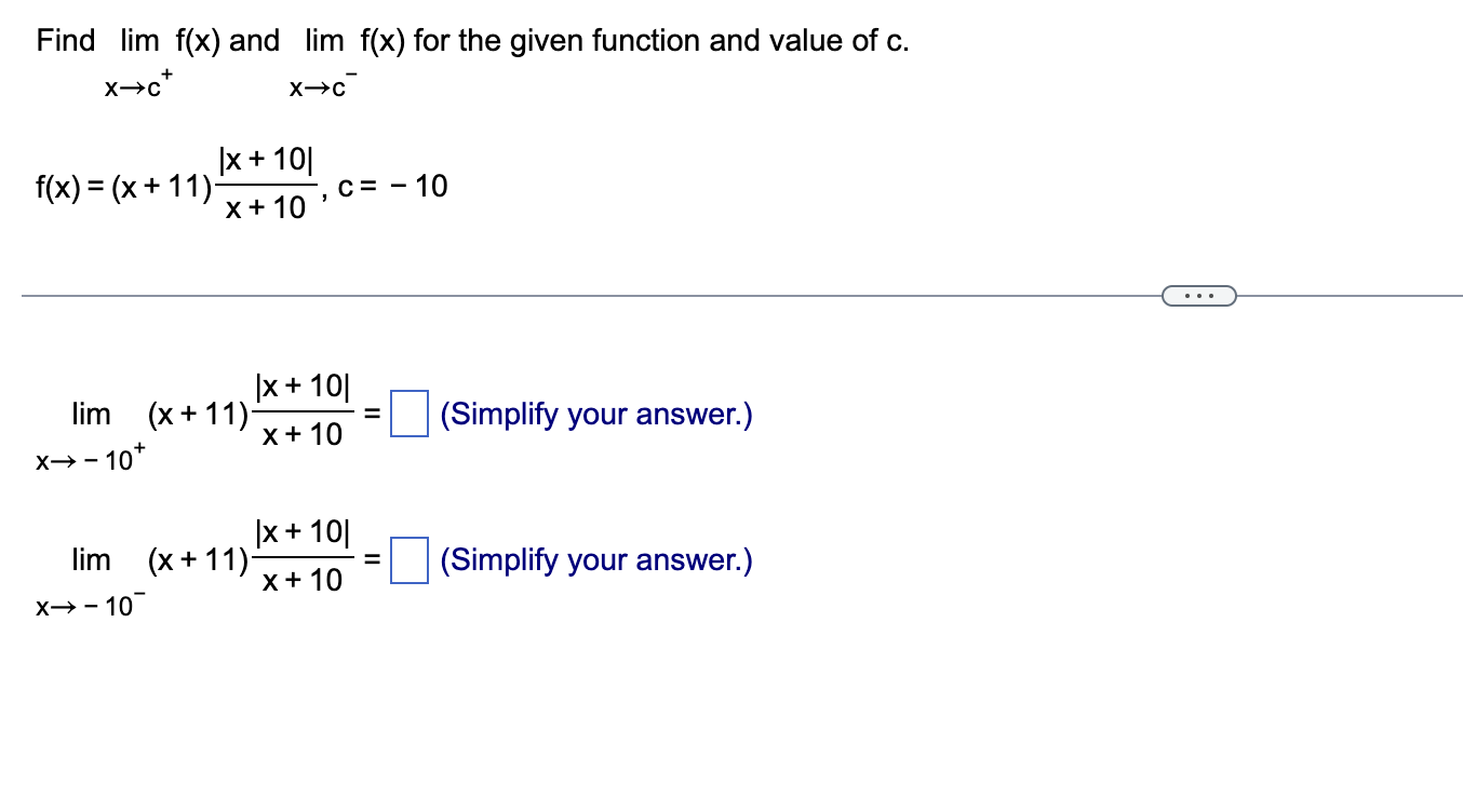 Solved Find limf(x) and limf(x) for the given function and | Chegg.com