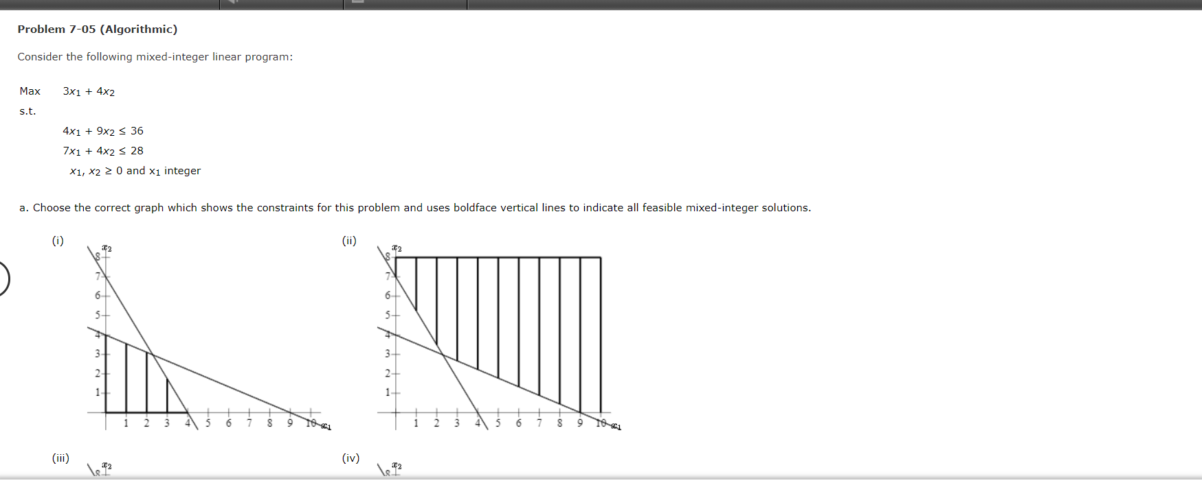 Solved Problem 7-05 (Algorithmic) Consider the following | Chegg.com