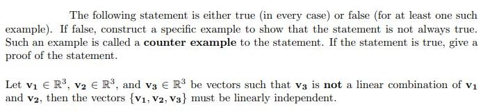 Solved The following statement is either true (in every | Chegg.com