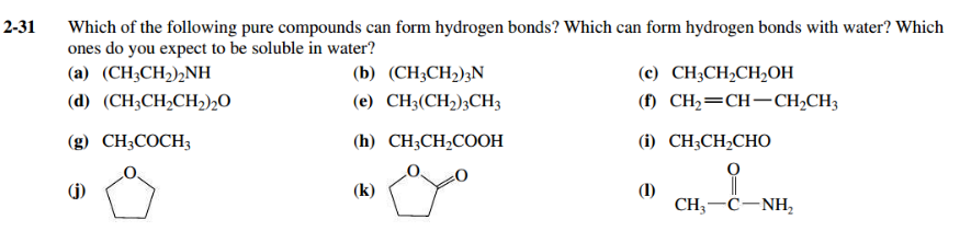 Solved 2-31 Which of the following pure compounds can form | Chegg.com