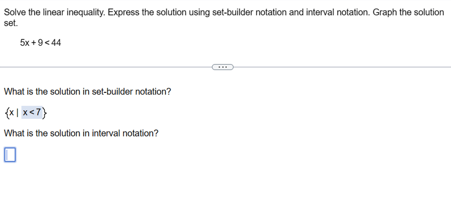 Solved Solve The Linear Inequality Express The Solution