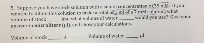 Solved Suppose you have stock solution with a solute | Chegg.com