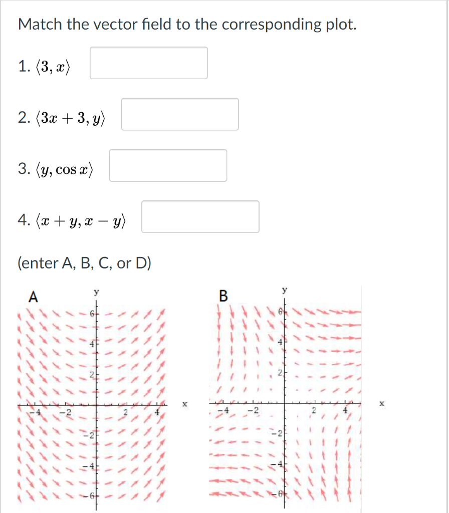 Solved Match the vector field to the corresponding plot. 1. | Chegg.com