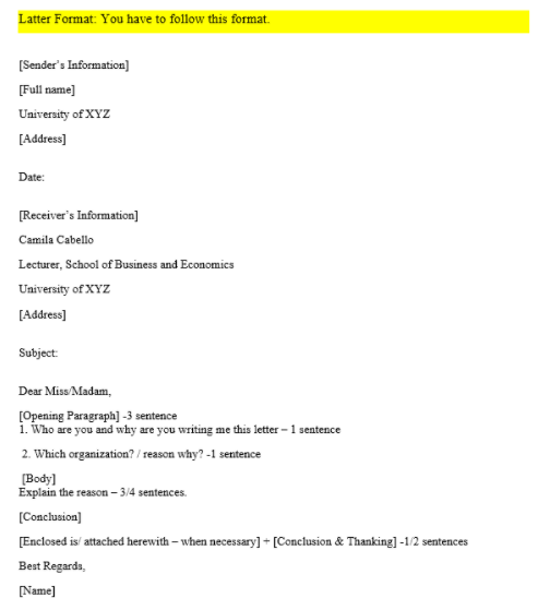 Solved Assignment 10 Marks Write an academic letter to | Chegg.com