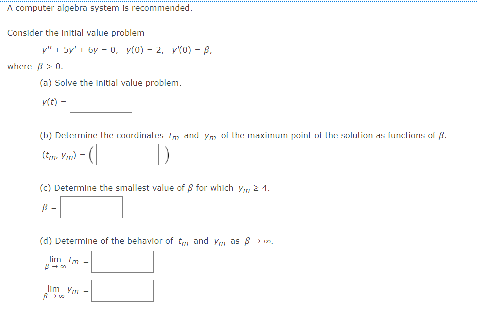 Solved A computer algebra system is recommended. Consider | Chegg.com
