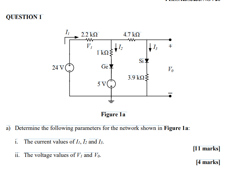 Solved QUESTION 1 Figure 1a a) Determine the following | Chegg.com